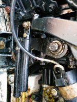 1986 Johnson 150 - removing lower unit to replace steering arm | Boat ...