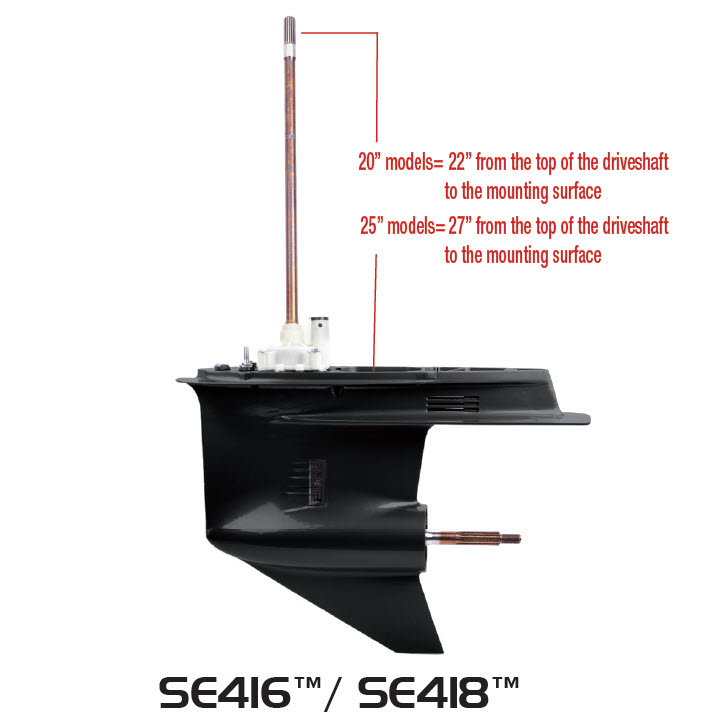 SEI Marine 90-416-A20 - SE416 Lower Unit Yamaha V6, 2 Stroke, 1.86 to 1 ...