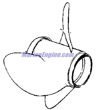 Evinrude Johnson OMC 0177214 - Prop, Raker II Tbx 28