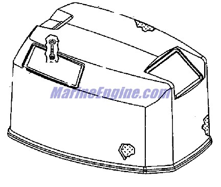 Evinrude Johnson OMC 0438023 - Upper Motor Cover Assembly