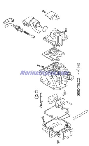 Evinrude Johnson OMC 50-37151 - Carburetor Assembly