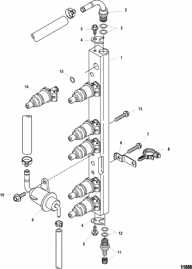 Mercury Mariner Racing 300X (3.0L EFI) Pro Max Fuel Rail Parts