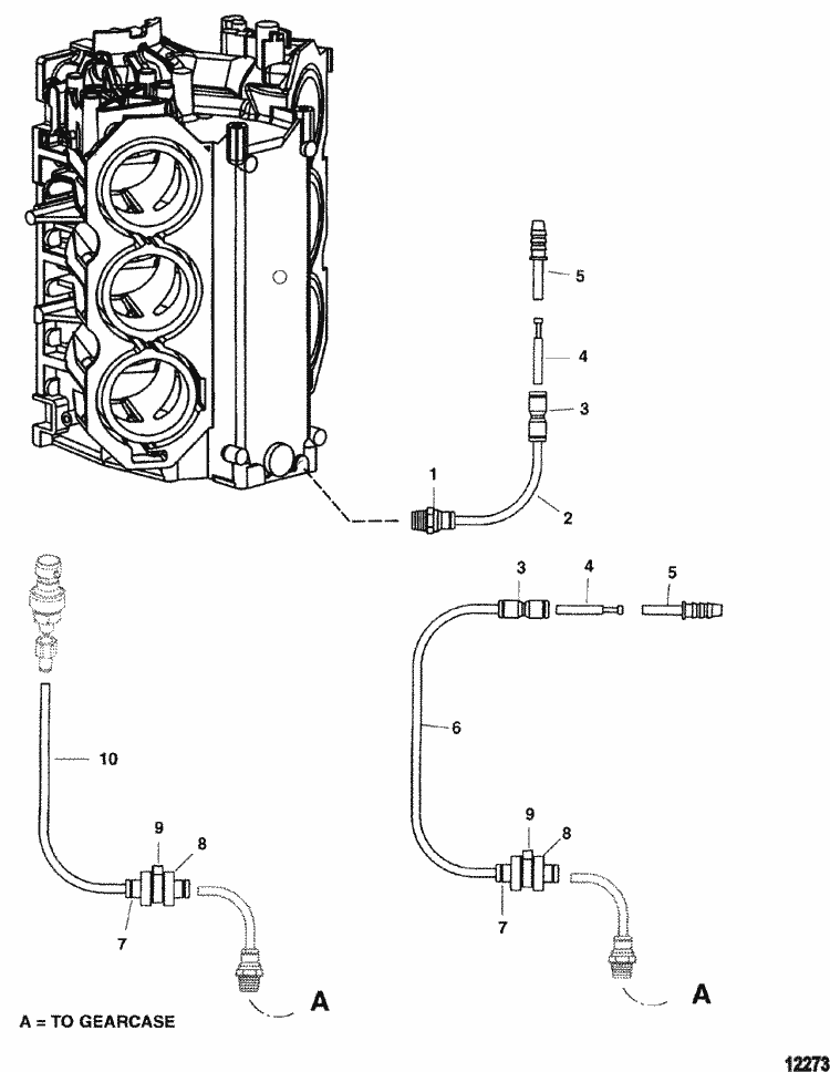 Mercury Marine 225 HP (DFI) Speedometer / Block Pressure System Parts