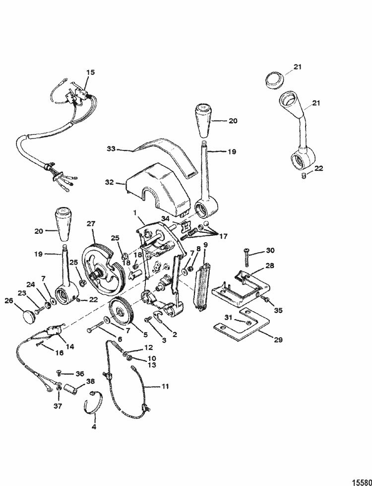 Mercury Marine Remote Controls & Components Remote Control (93800A5 ...