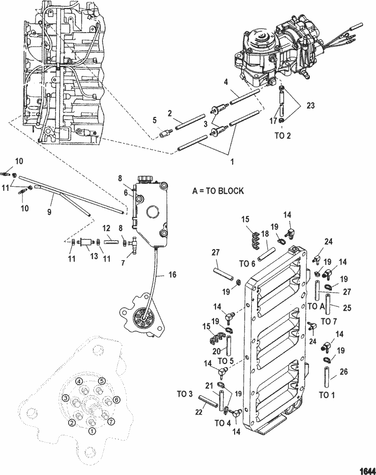 Mercury Mariner Racing 250XS (3.0L DFI) Oiling System Parts