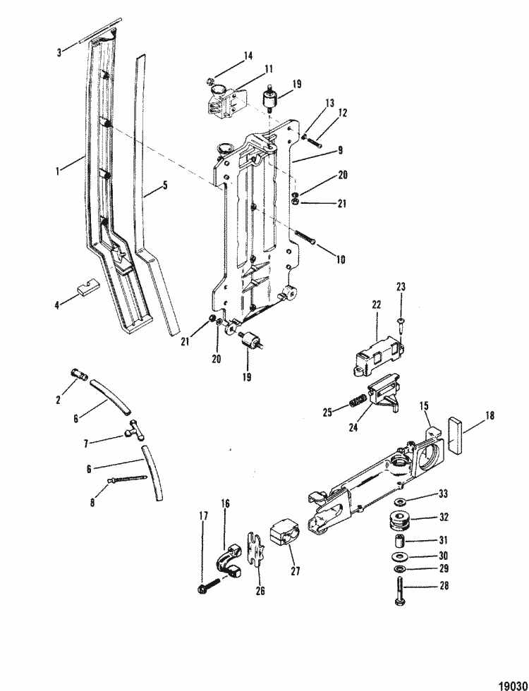 Mercury Marine V-150 Cowl Mounting Brackets Parts
