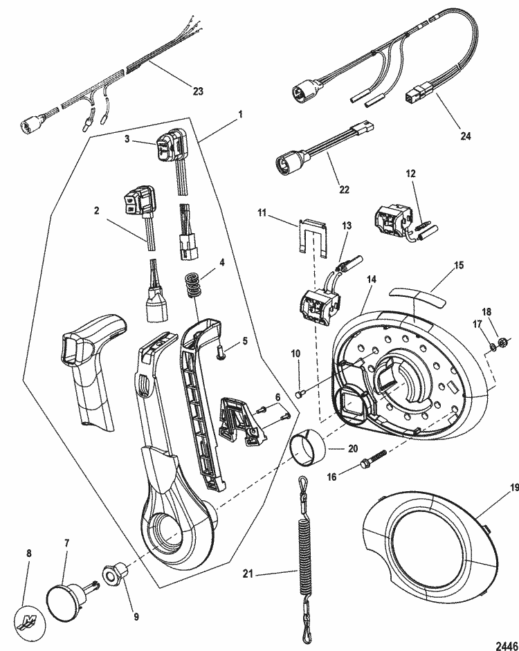 Quicksilver Remote Control Parts Diagram 881170A15 Quicksilver Mercury