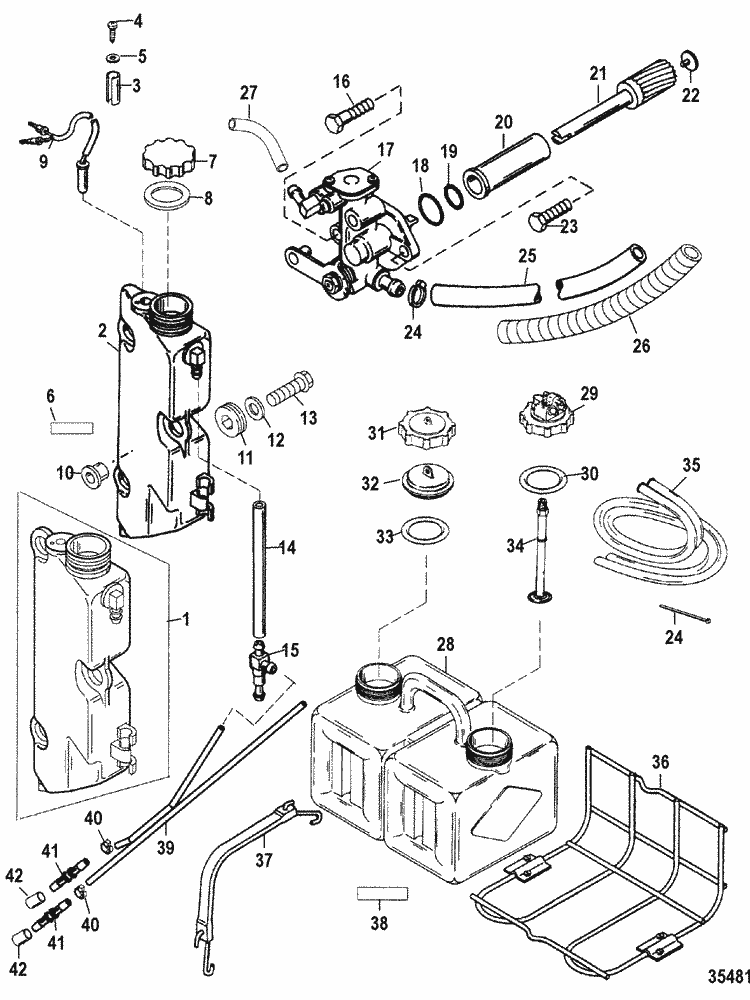 Mercury Mariner Racing 300 (3.0L EFI) Pro Max Oil Injection Components ...