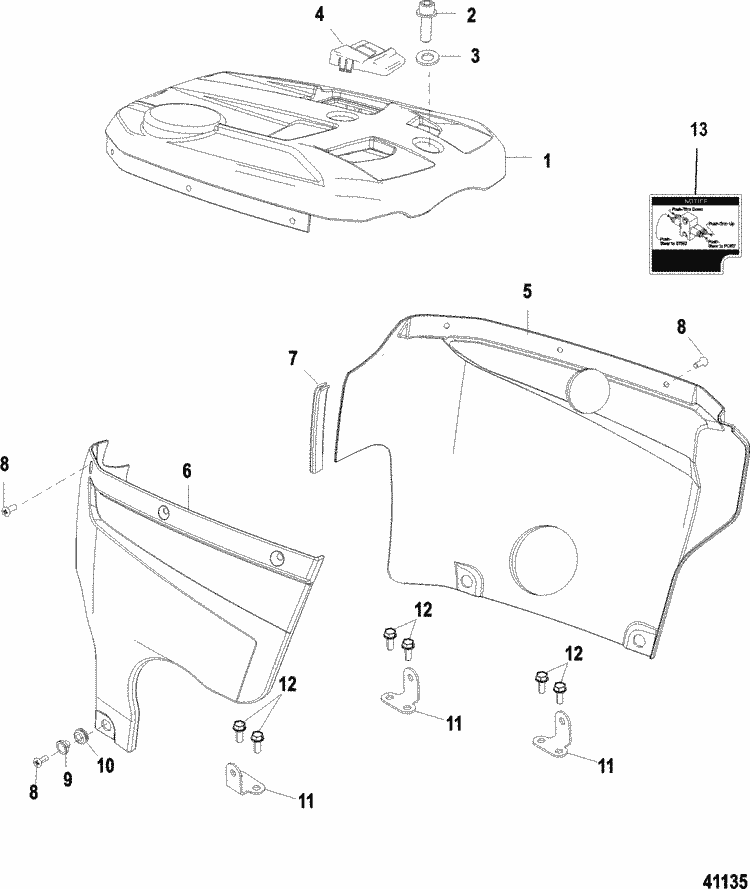 MerCruiser Zeus 3000 JH Shroud Assembly Parts