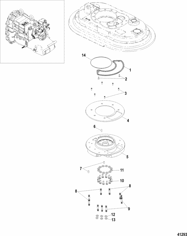 MerCruiser Zeus 3000 JH Steering System, Lower King Pin Adaptor (14mm ...