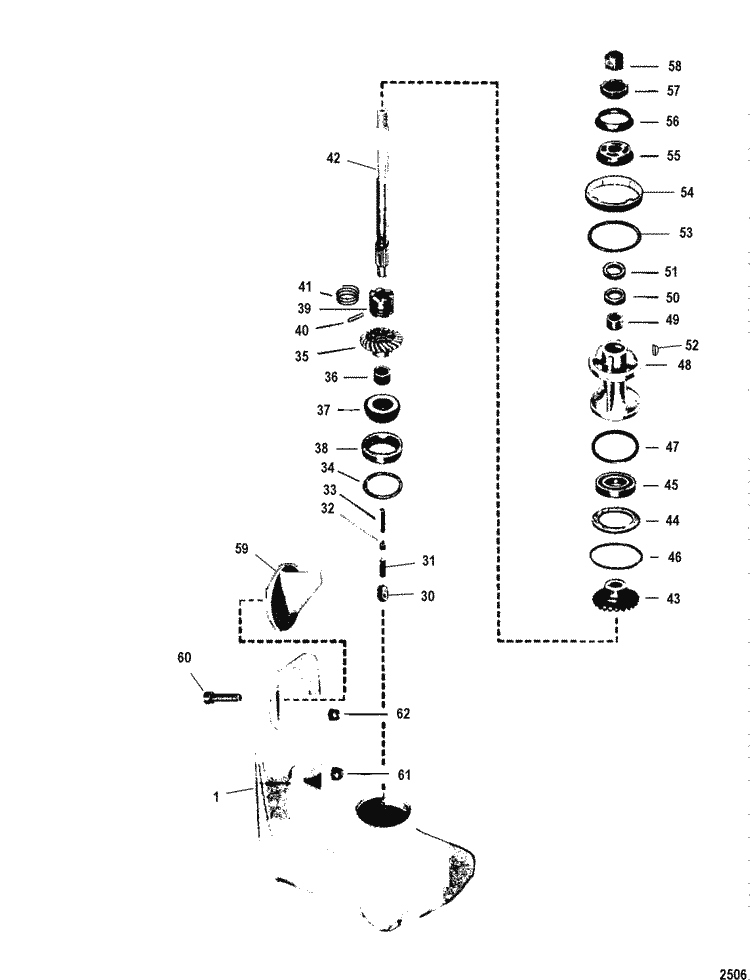 MerCruiser 60 Renault 68 I / L4 1965-1968 Gear Housing Assembly - Prop ...
