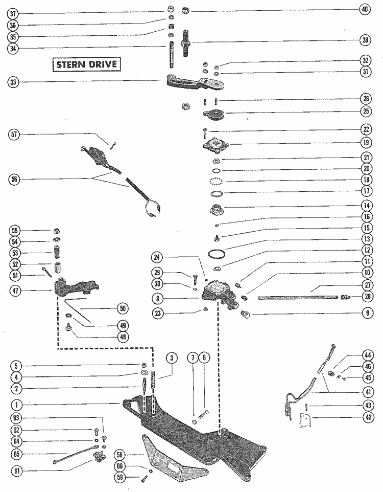 MerCruiser 233 MIE Ford 351 V-8 1975-1976 Shift Bracket, Reverse Lock ...