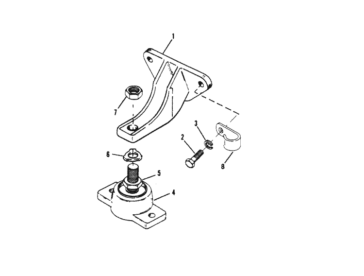 MerCruiser 350 Mag. Bravo MPI GM 350 V-8 1995 Engine Mounting Parts