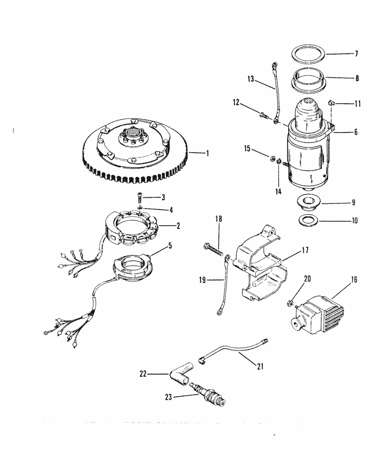 Mercury Mariner Racing Mercury 3.4 (EFI) Flywheel, Starter Motor ...