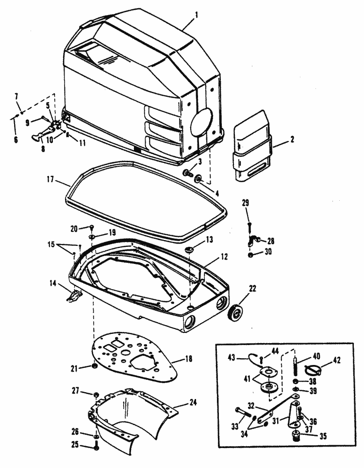 Mercury Mariner Racing Mercury Mariner 2.5L (EFI) Cowls Parts