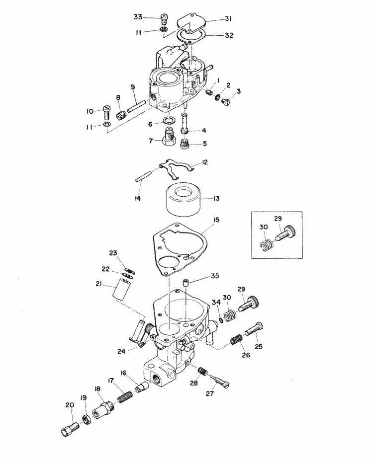 Mariner 8A Carburetor Parts