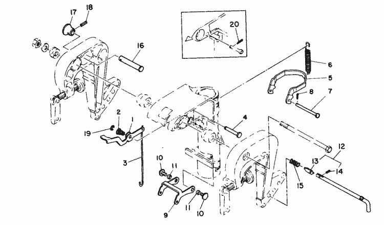 Mariner 15A HP Reverse Lock Parts