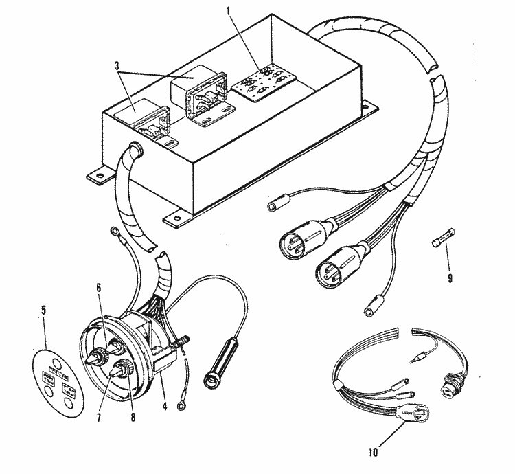 Mercury Marine Electrical Power Trim Control Panel Parts