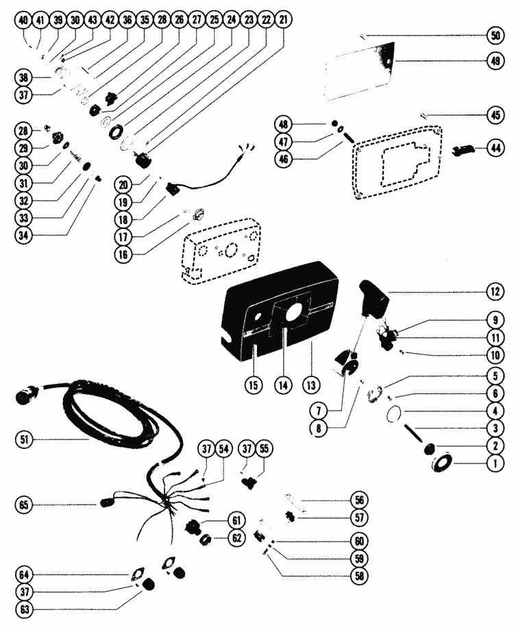 Mercury Marine Remote Controls & Components Remote Control Assembly ...