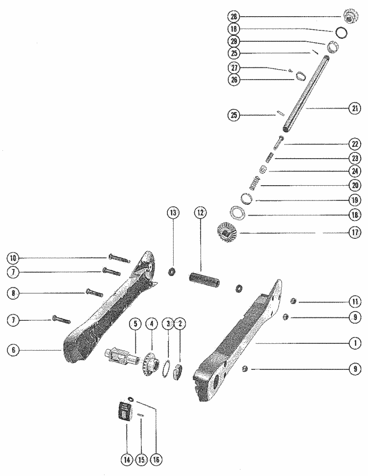 Lift Arm & Pivot Shaft (Foot Pedal & Deck Model) for Trolling Motor ...