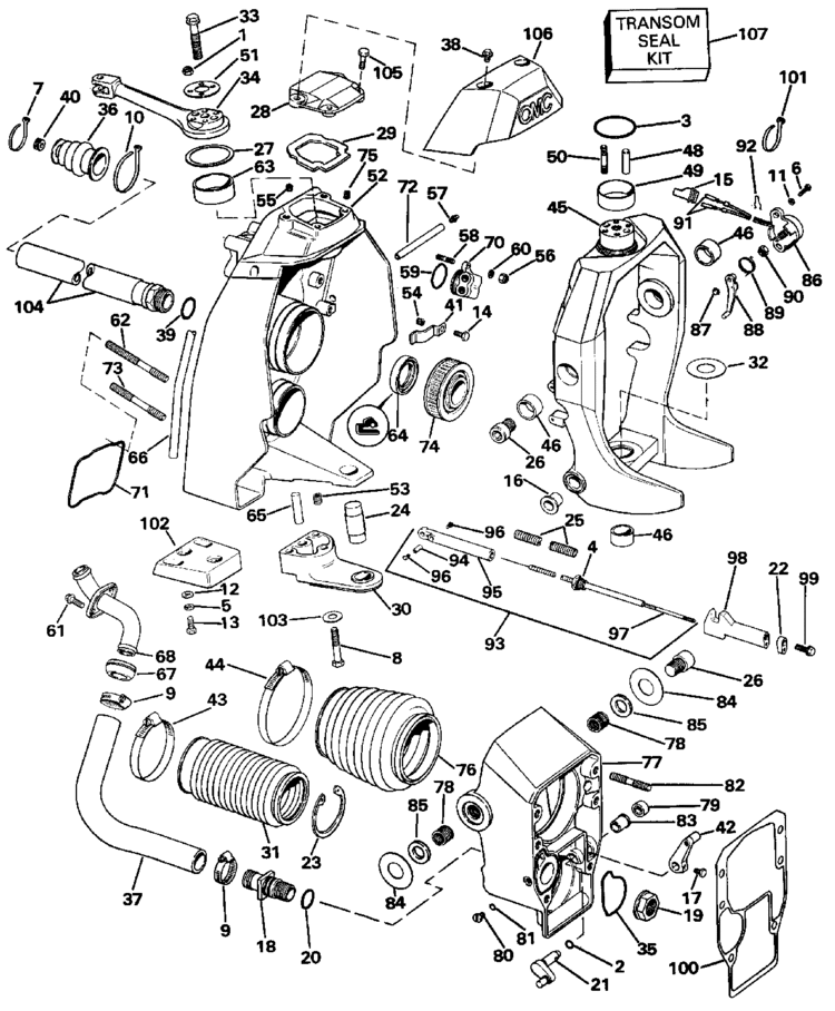 Replaced 1989 OMC trim cylinders and all four hoses, filled reservoir ...