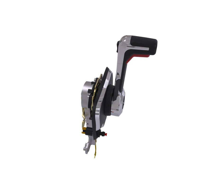 Center Console Control, Chrome, w/Engine/Trim Switch CHX8351P - SeaStar ...