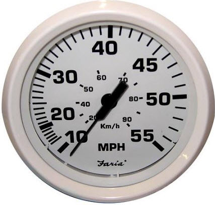 Speedometer, 50 MPH, 4", Sender Required 33112 - Faria Marine ...